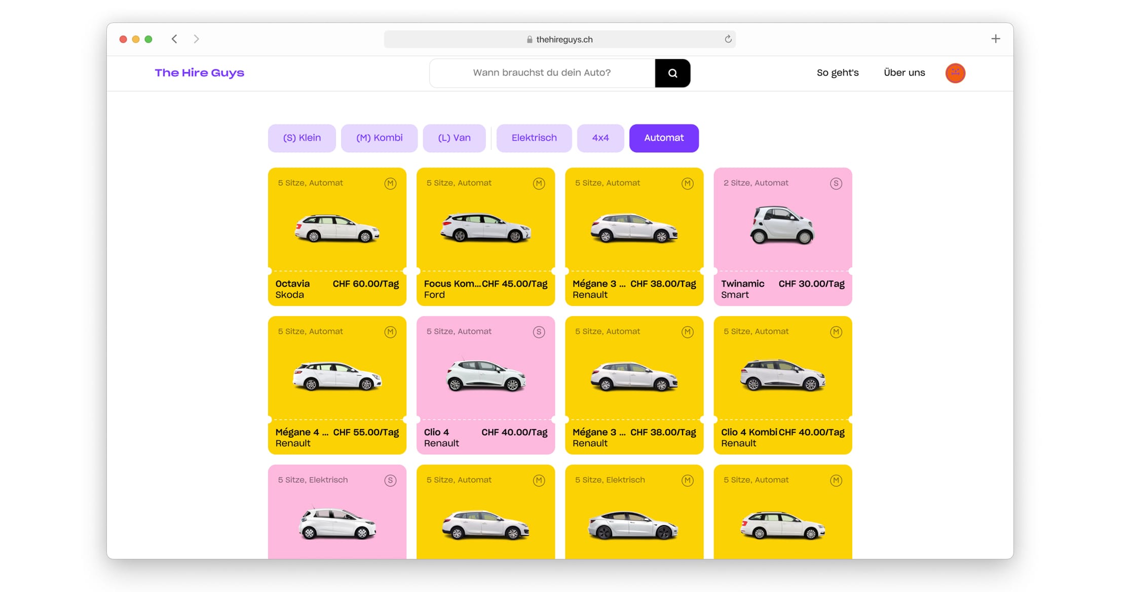 Discover our cars | The Hire Guys